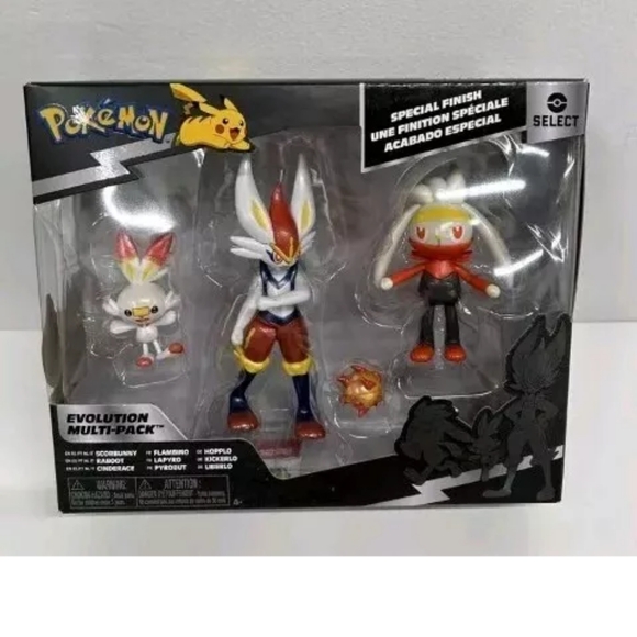 Jazwares | Toys | Pokmon Select Evolution Multi Pack Scorbunny Raboot ...